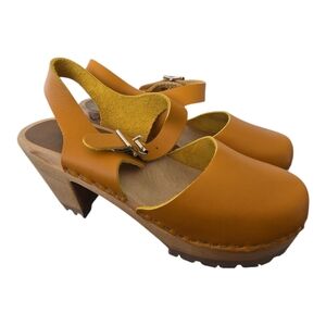 MIA | Shoes | Mia Abba Abby Leather Swedish Clogs Mustard Yellow ...